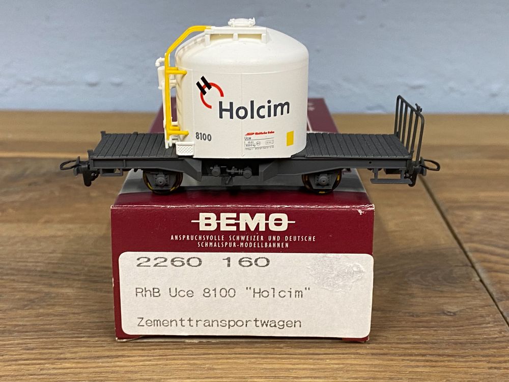 RhB Bemo Uce 8100 Holcim Zementtransportwagen (Neuf (Voir description ...