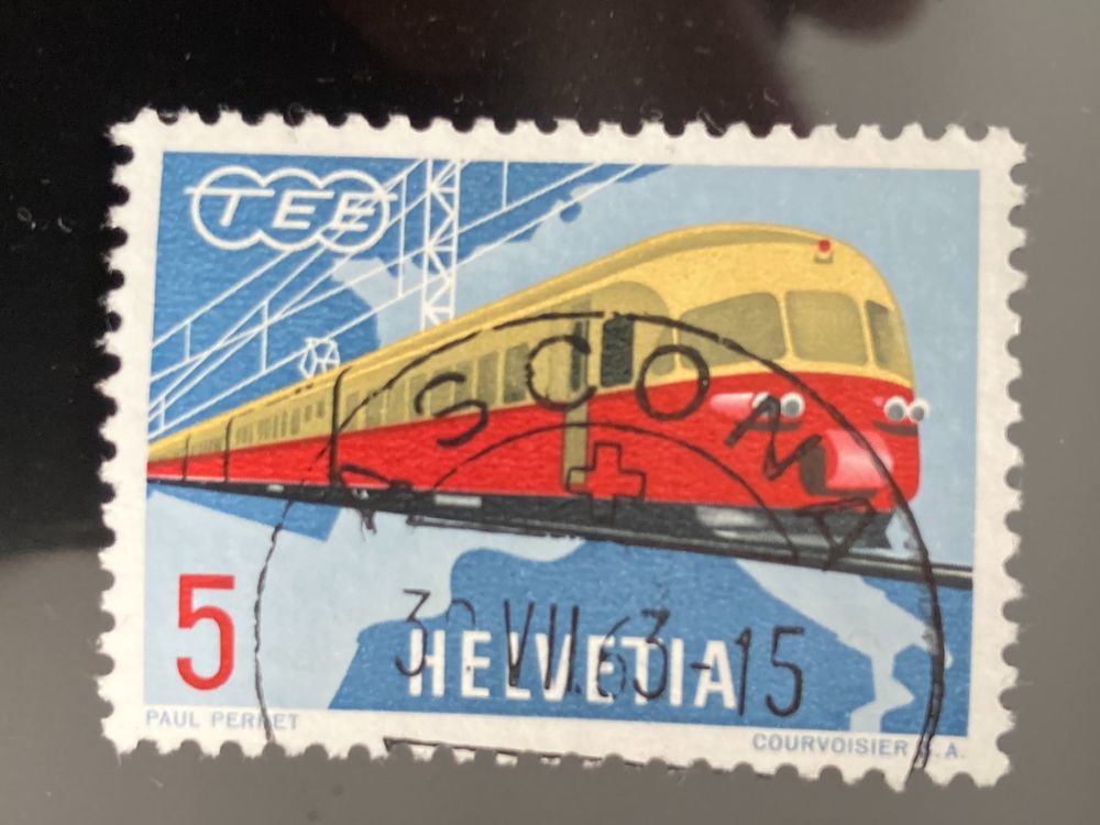 Schweiz 1963 TEE-Zug 5 Vollstempel ASCONA 30.III.63 (Gebraucht) in ...