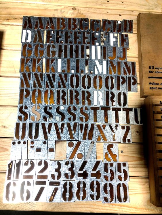Tiflex 50mm Set of letters for Stencil Cutter 121 Stk (Gebraucht) in ...