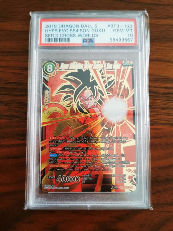 Dragonball Cross Worlds Booster Display + SCR Goku PSA 10 (Neu und ...