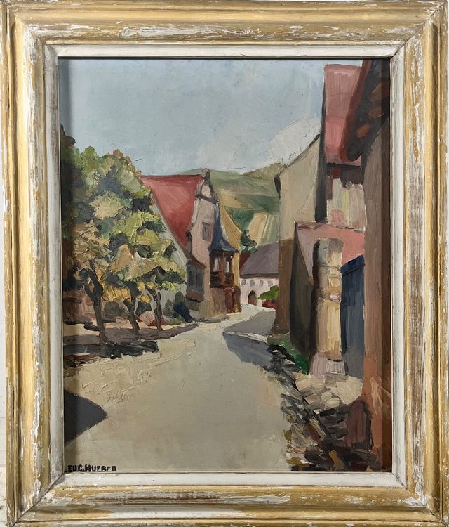 Luc Hueber (1888-1974) Dorf Szene Gemälde (Gebraucht) in Root für CHF 19 – mit Lieferung auf ...