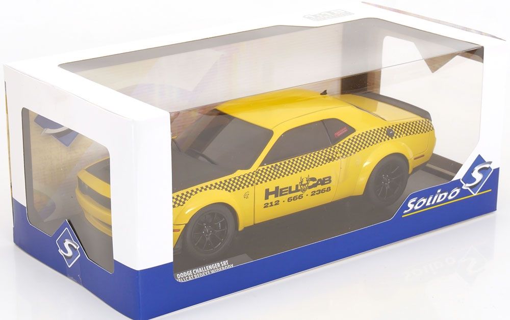 Solido 1:18 Dodge Challenger SRT New York City Hellcab 2023 (Neu und ...