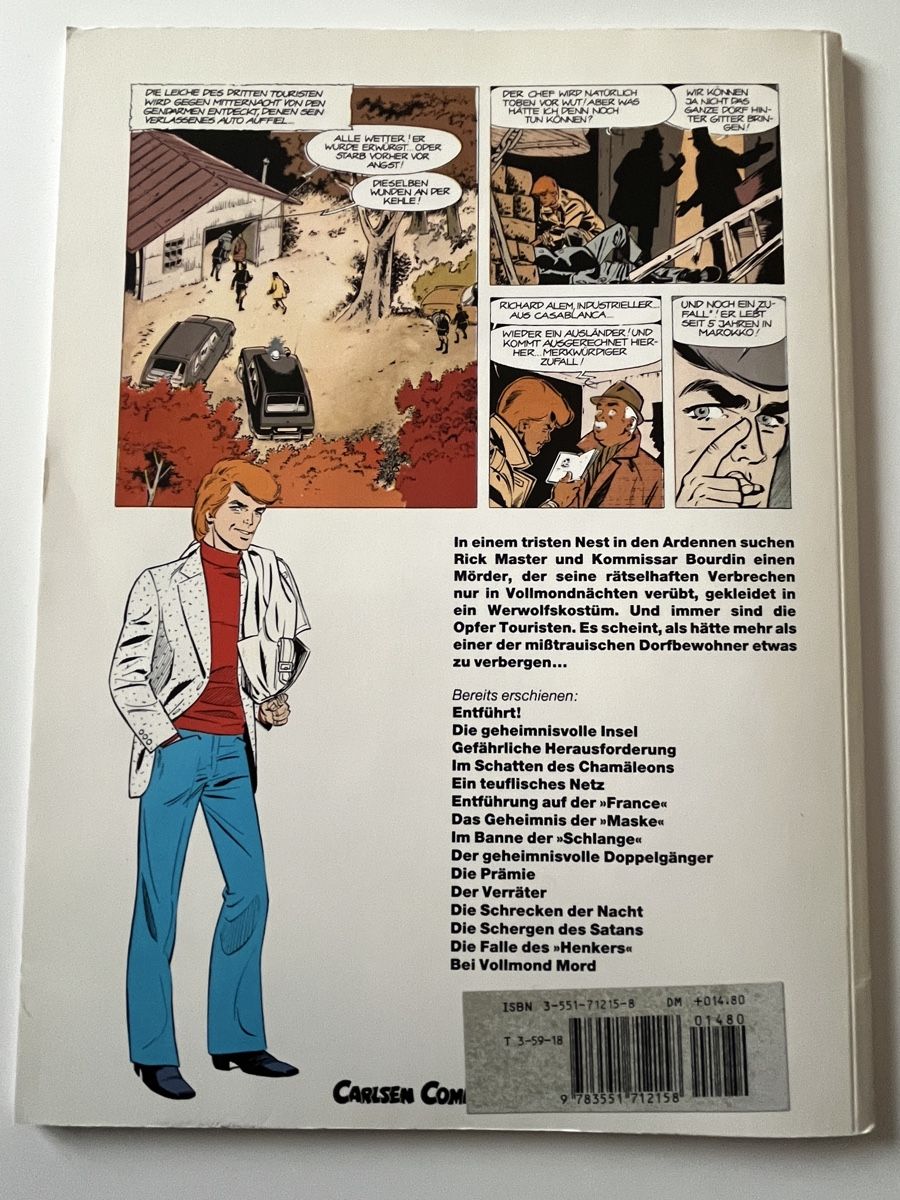 1. Auflage-Rick Master Comic 15: Bei Vollmond Mord. Top! (Gebraucht) in ...
