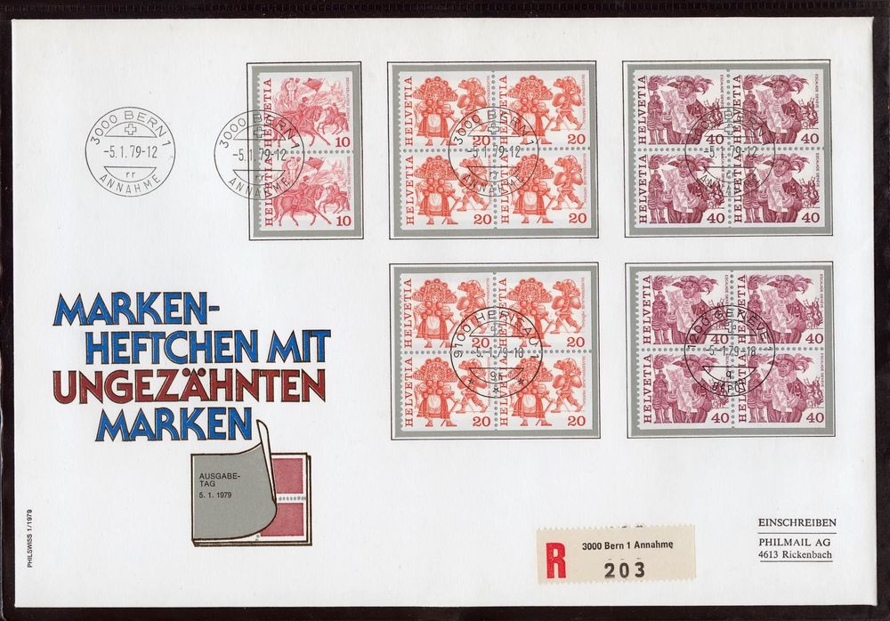KZS FDC: 595-598 Markenheft, 1979 | Kaufen auf Ricardo