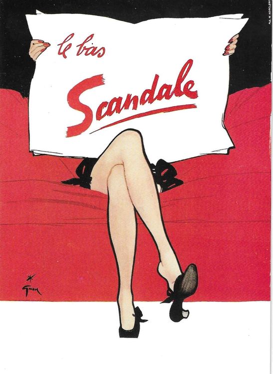 Le Bas Scandale Gruau - Postkarte Plakat / Carte postale | Kaufen auf ...