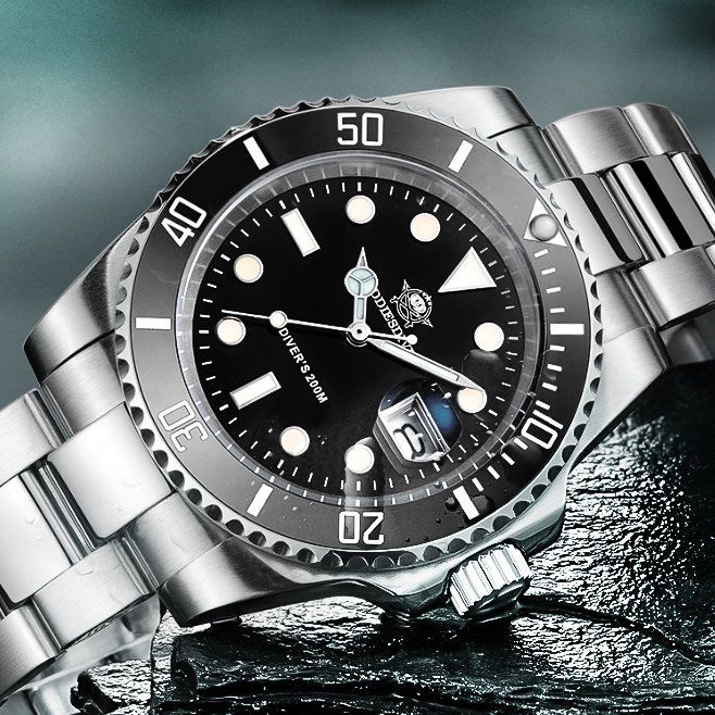 Diver Stahl Taucheruhr Armbanduhr Herrenuhr Uhr Kalender | Kaufen auf ...
