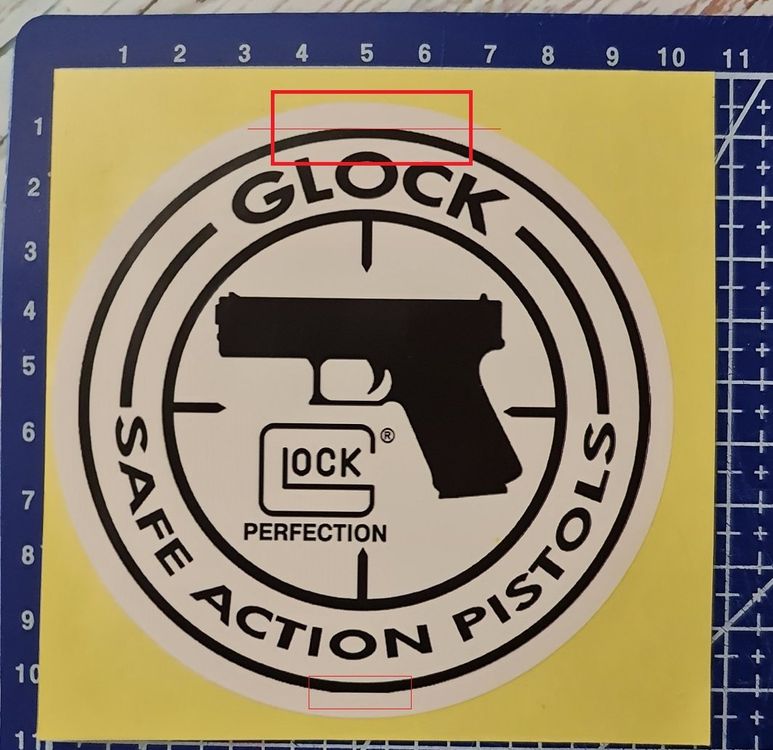Sticker Pistole Glock 17,19 Aufkleber ca. 95mm 9,5cm gross | Kaufen auf ...