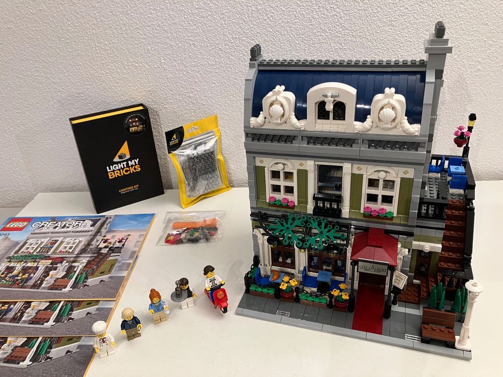 Lego Creator Expert Parisian Restaurant 10243 + Lichtset 💡 (Gebraucht ...