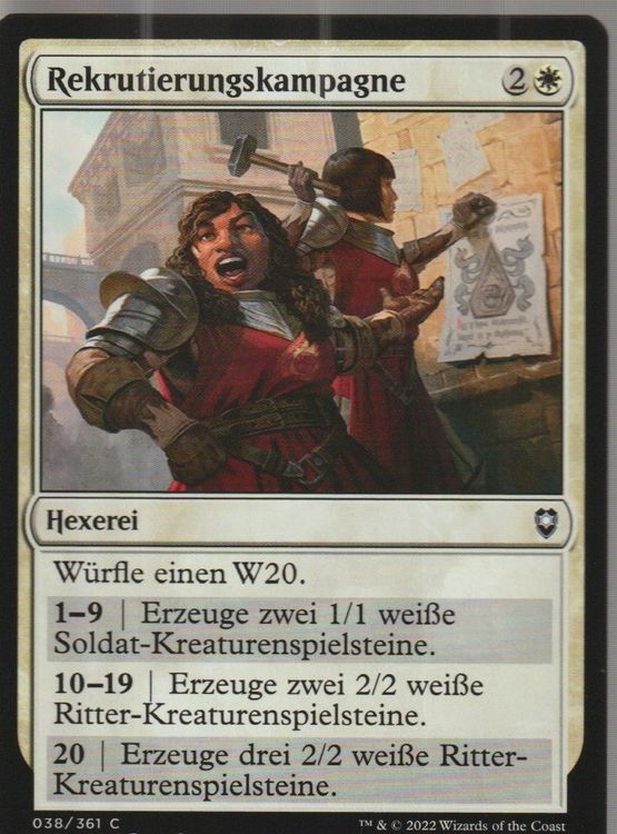 TCG Magic The Gathering MTG CLB 038 Rekrutierungskampagne | Kaufen auf Ricardo