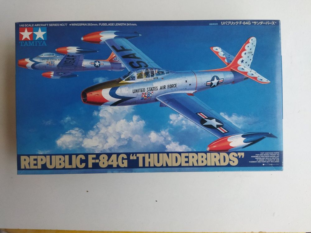 Republic F-84G"Thunderbirds"der USAF Bausatz von Tamiya 1/48 (Neu und originalverpackt) in La ...