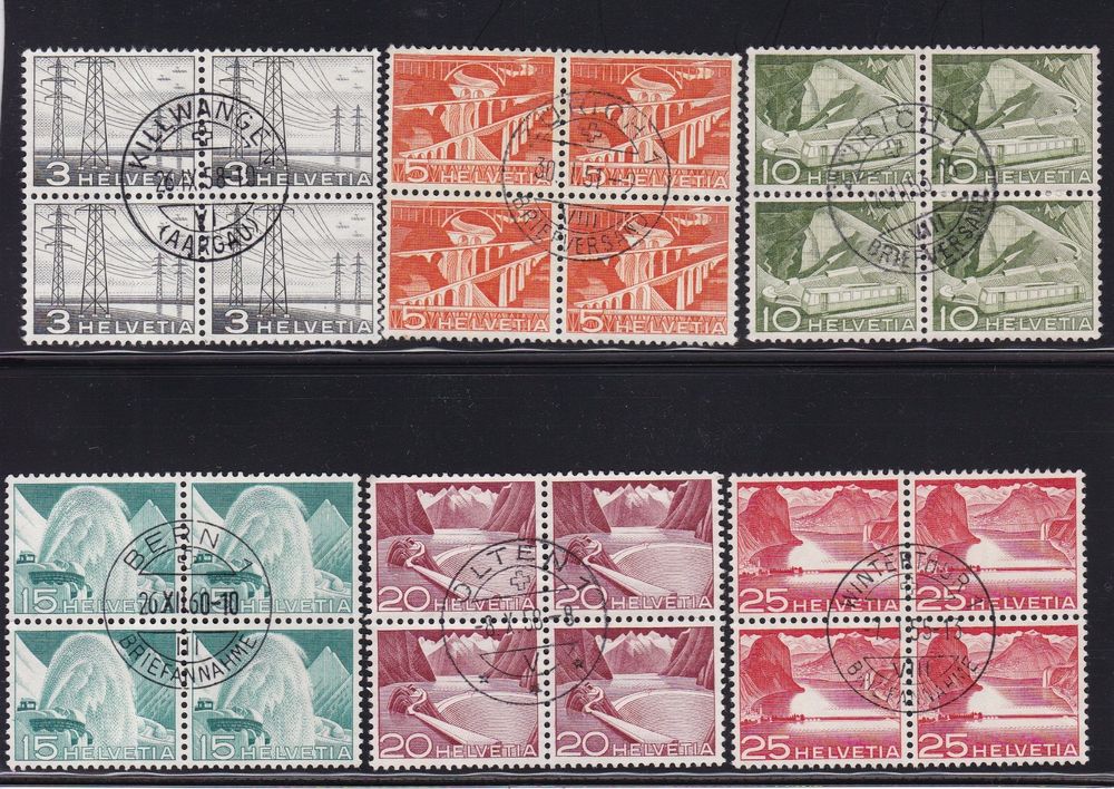 CH Viererblock Serie "Landschaft & Technik" 1949 | Kaufen auf Ricardo