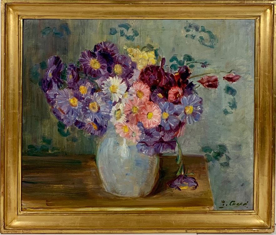 Stilleben Gemälde mit Blumen unleserlich Signiert | Kaufen auf Ricardo