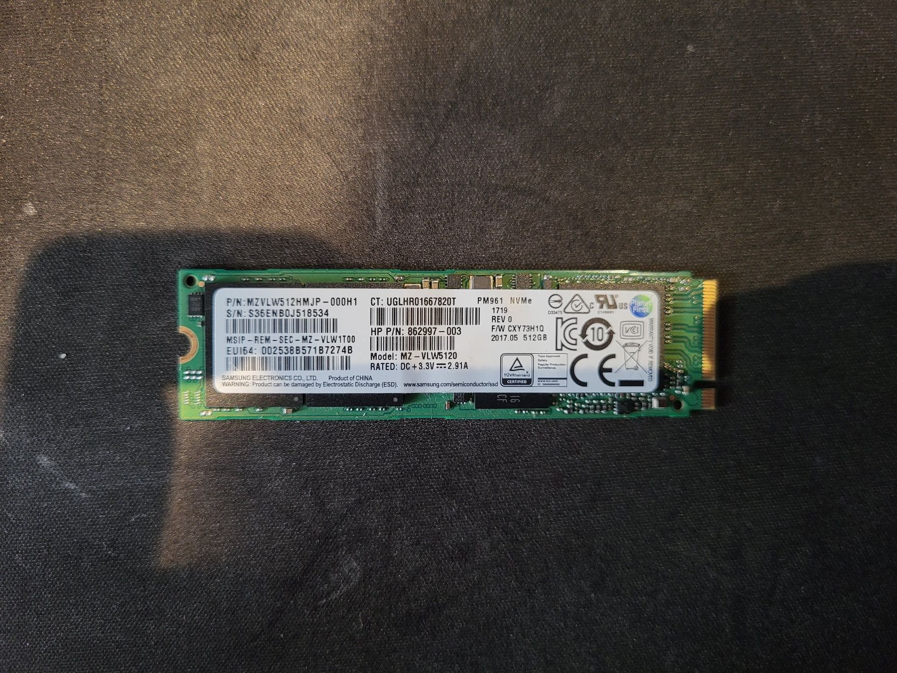 Samsung SSD 512GB M.2 NVME (Gebraucht) in Unterengstringen für CHF 20 ...