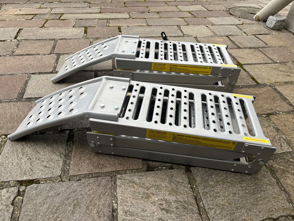 2x Auffahrrampe Faltbar Stahl 2030 x 250 x 80 mm | Kaufen auf Ricardo