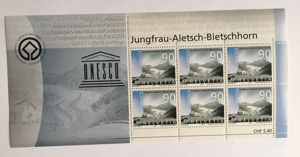 Kleinbogen UNESCO-Welterbe - Berge in der Schweiz (Neu (gemäss Beschreibung)) in Boll für CHF 4 ...