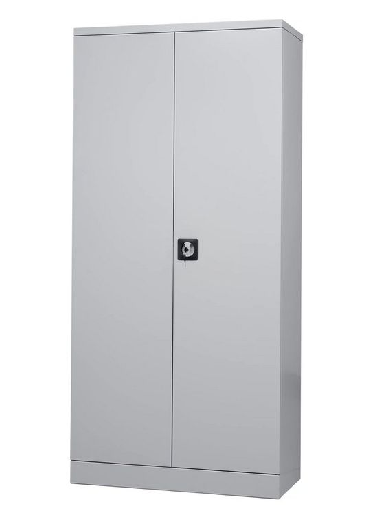 Stahlschrank, B 920 x T 420 x H 1950 mm, lichtgrau RAL 7035 (Neu ...