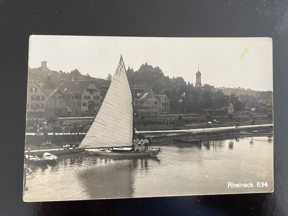 AK SG Rheineck, Rhein, Segelboot, Burkhardt-Karte (Gebraucht) in Thal für CHF 10 – mit Lieferung ...