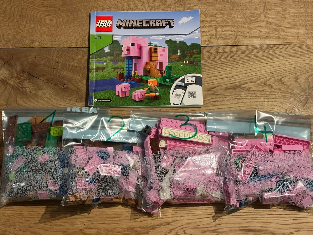 LEGO Minecraft Set, 6 Modelle, !!!100% VOLLSTÄNDIG!!! (Gebraucht) in ...