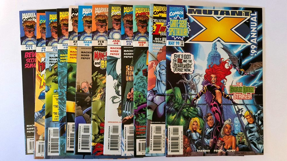 Mutant X Comic Hefte 1-11, plus Annual '99, Marvel Comics (Neu (gemäss ...