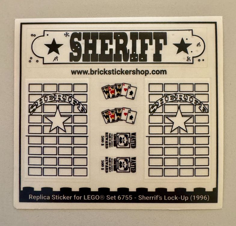 Lego Western 6755 Sheriff's Lock-Up Stickerset Replica | Kaufen auf Ricardo