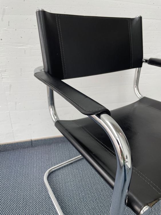 Freischwinger Designklassiker schwarzes Leder und Chromstahl (Gebraucht) in Zürich für CHF 120 ...