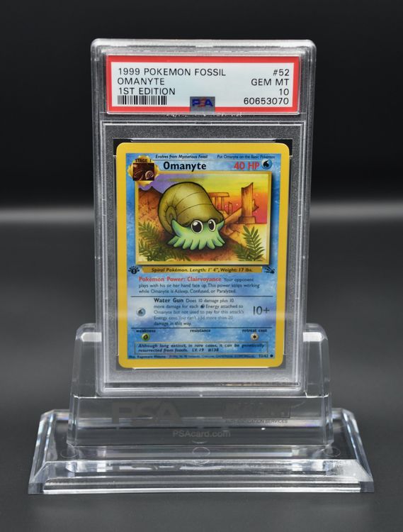 PSA 10 GEM MINT, 1999, Pokemon Card #52 Omanyte, 1st Edition | Kaufen ... PSA 10 GEM MINT, 1999, Pokemon Card #52 Omanyte, 1st Edition | Kaufen ...