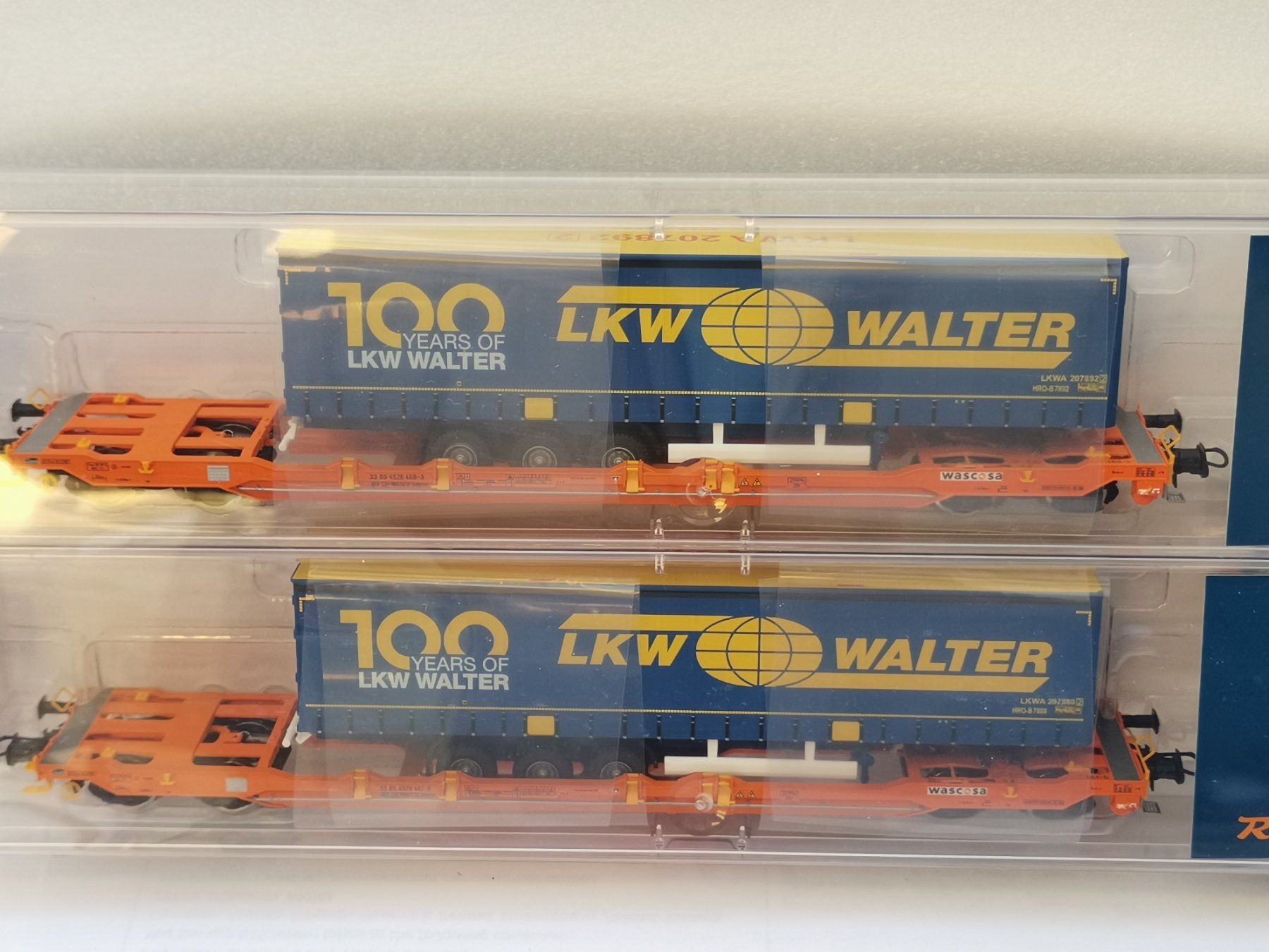Roco H0 6600064 2-tlg.Set Taschenwagen T5 Wascosa LKW Walter (Neu und ...