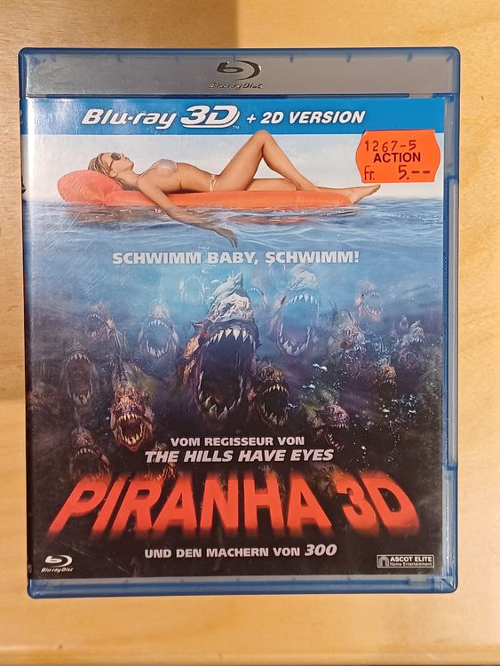 Piranha Blu-ray 3D + 2D (Gebraucht) in Schwarzenbach SG für CHF 2.9 – mit Lieferung auf Ricardo ...