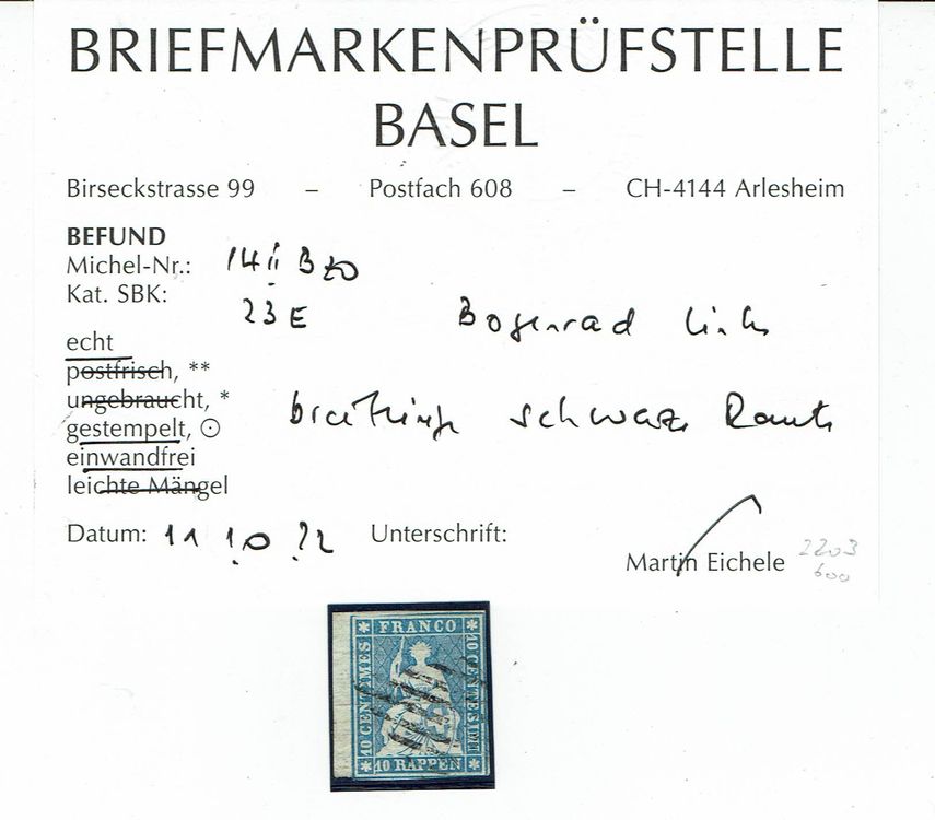 STRUBEL 23E(23B3m) BOGENRAND S LU-RAUTE BEFUND (Gebraucht) in Rüschlikon für CHF 150 – mit ...