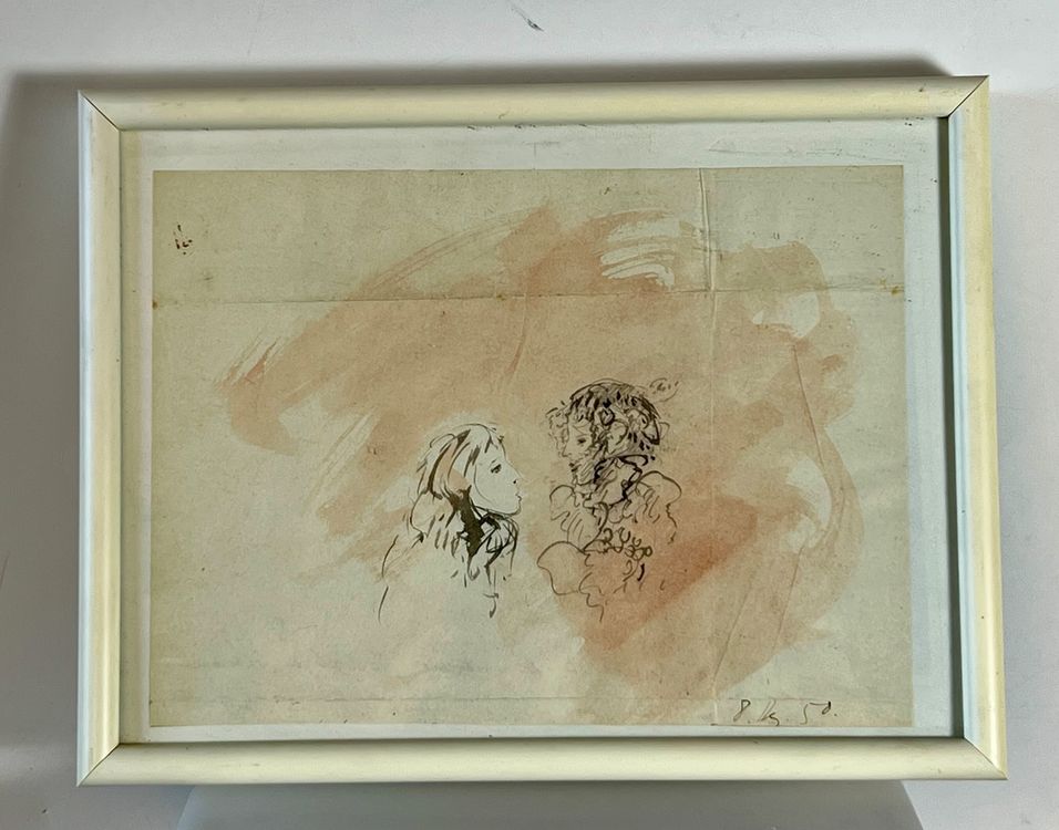 Charles Hug aquarellierte Zeichnung original 1950 (Neu (gemäss Beschreibung)) in Vaduz für CHF ...