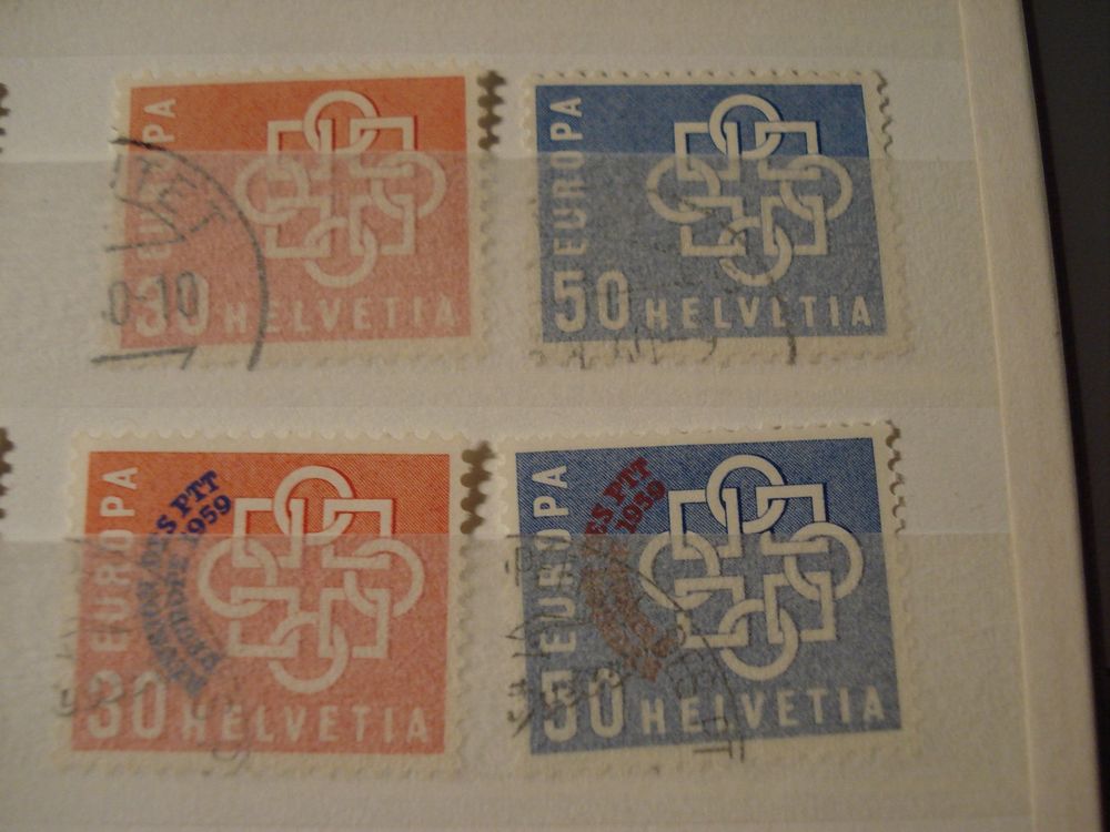 Satz Europamarken 1959, mit + ohne Überdruck, sauber o (Gebraucht) in Niederwil AG für CHF 1 ...