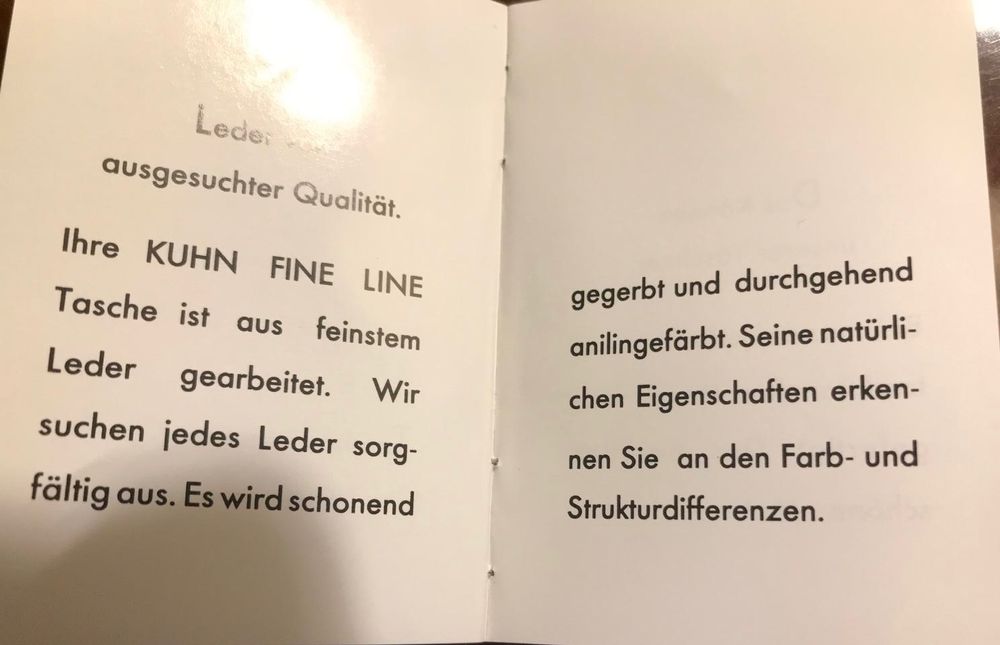 Kuhn Fine Line Ledertasche (Neu (gemäss Beschreibung)) in Aarwangen für ...
