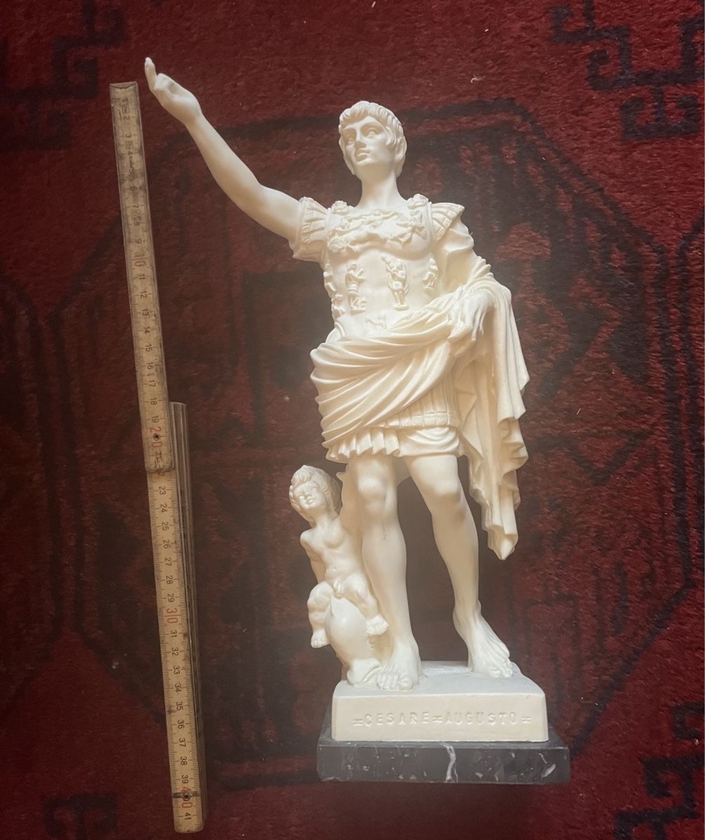 Antike Augustus Caesar Statue Marmorsockel 40cm rar (Gebraucht) in ...