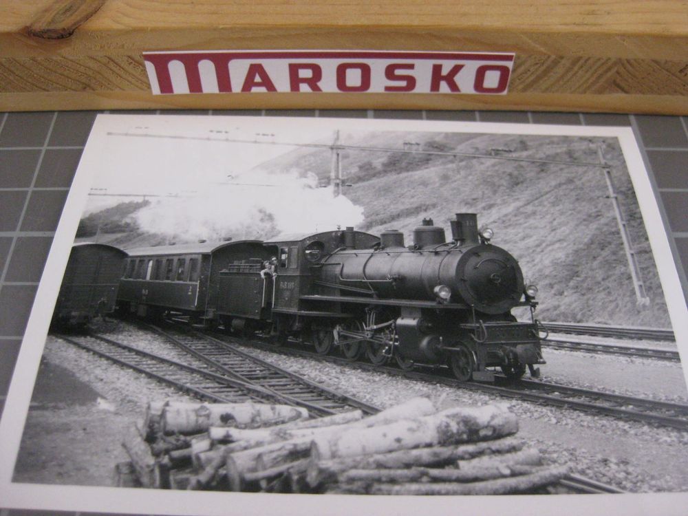 Echtfoto: Dampflok G 4/5 108 in Scuol 1979, Rhätische Bahn R (Gebraucht) in Malters für CHF 9 ...