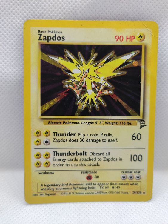 Zapdos Base Set 2 Pokemon Karte Holo TCG 2000 | Kaufen auf Ricardo