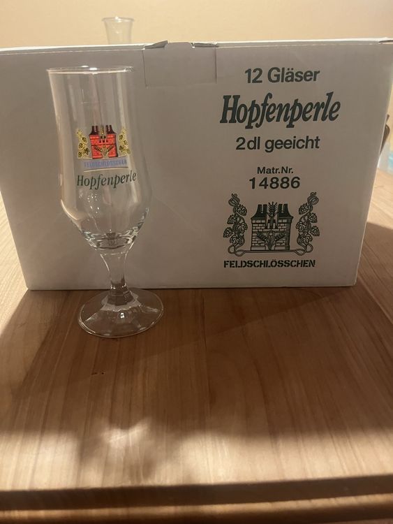 Feldschlösschen Hopfenperle 12 Gläser 2dl NEU (Neu und originalverpackt ...