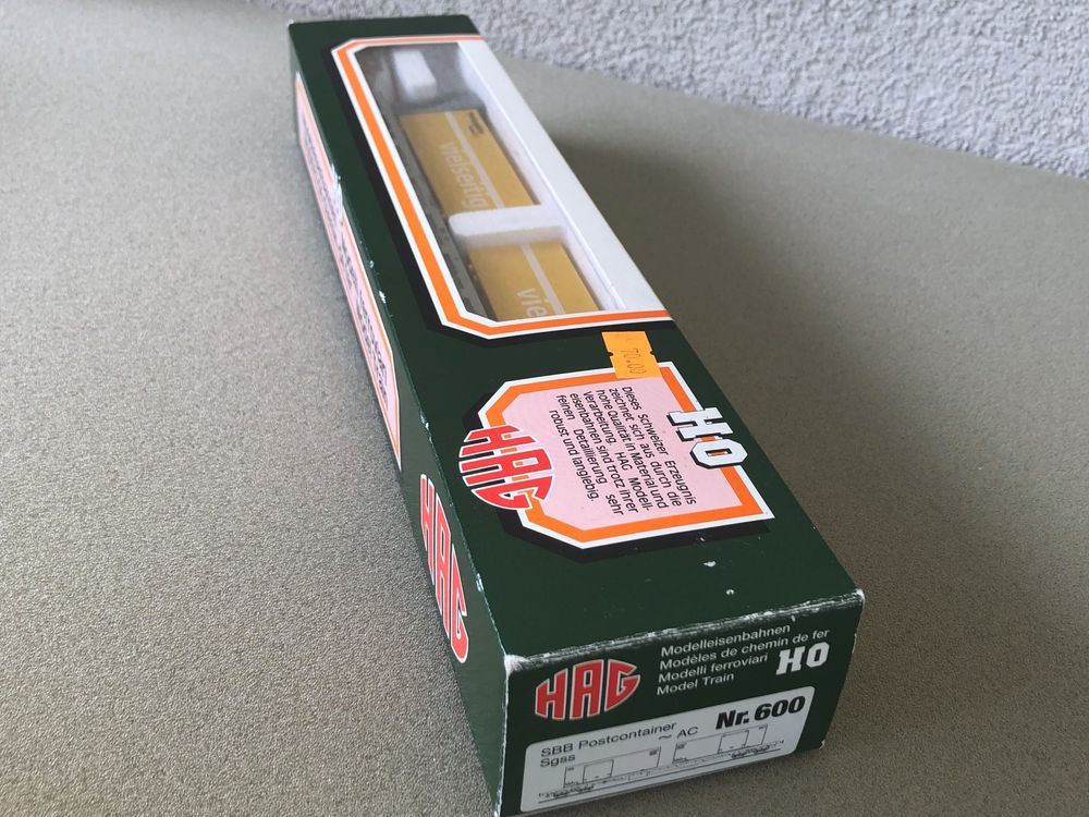 HAG 600 Flachwagen Sgs SBB Container Post HO/AC | Kaufen auf Ricardo