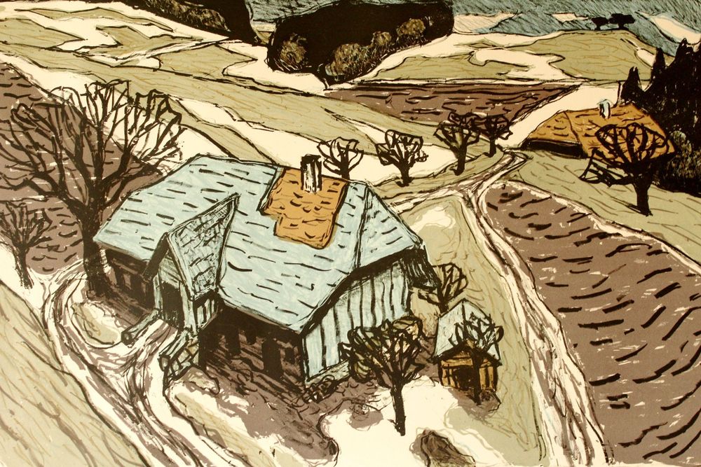 FRED STAUFFER (Swiss, 1892-1980) Bauernhaus, Lithographie (Gebraucht) in Bern für CHF 95 – mit ...