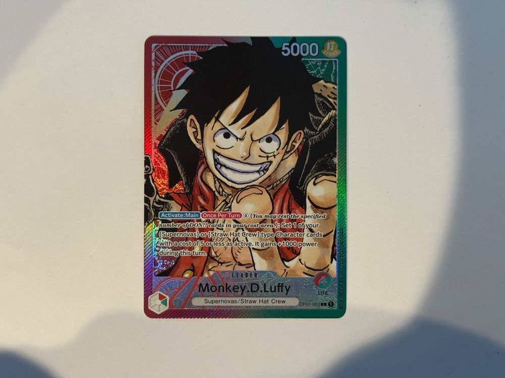 Monkey D Luffy Leader OP01-003 Alt Art Errata English (Gebraucht) in ...