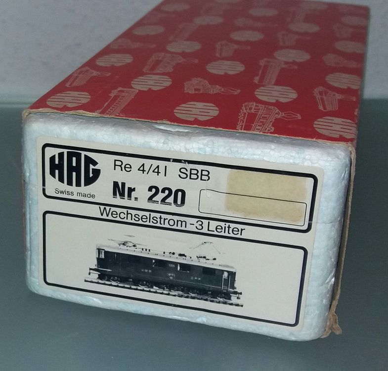 HAG 220 E-Lok Re 4/4I SBB H0 WS Analog (Gebraucht) in Giebenach für CHF 119 – mit Lieferung auf ...