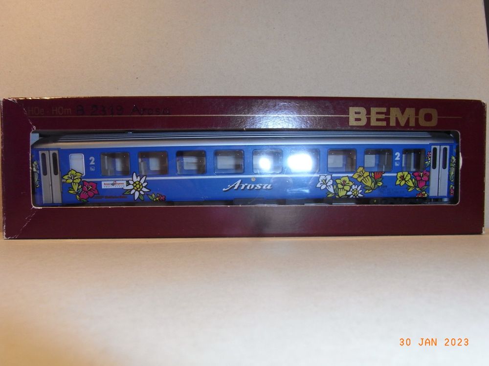 1 voiture Bemo HOm RhB B 2319 Arosa Express (Neu (gemäss Beschreibung ...
