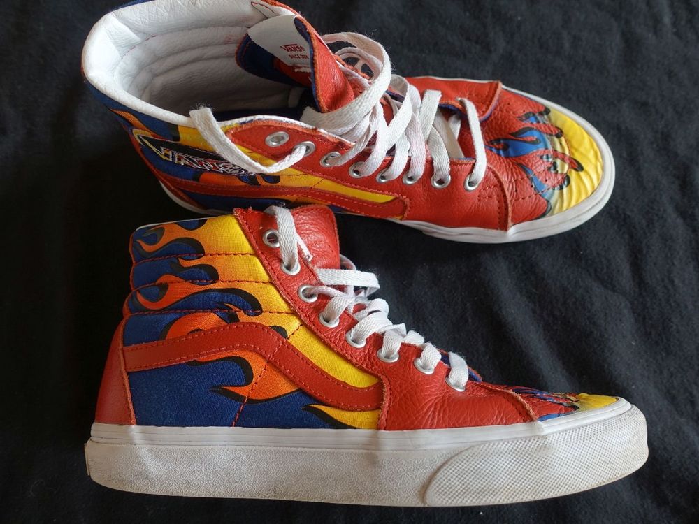 Vans Sneakers Fire Print Gr. 38.5, Turnschuhe, Mädchen Jungs (Gebraucht ...