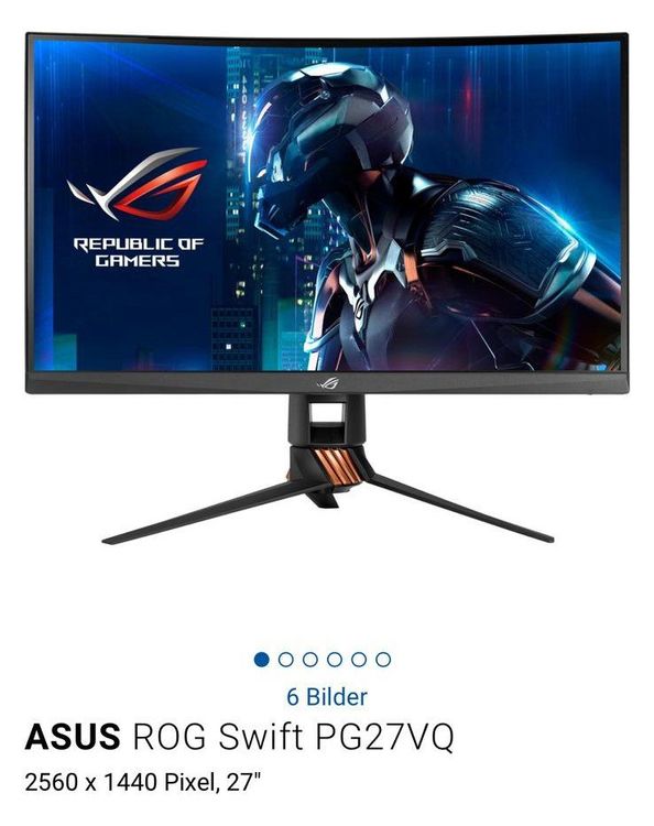 27 Zoll Monitor 2k curved 165mhz (Gebraucht) in Sursee für CHF 200 ...