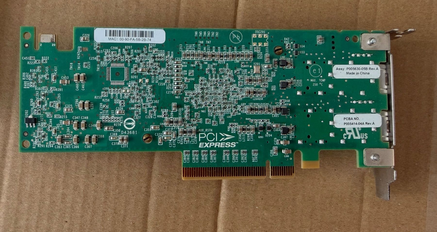 zB für Synology: 10Gbit-Karte, Emulex IBM dual SFP+ halb-PCI (Gebraucht ...