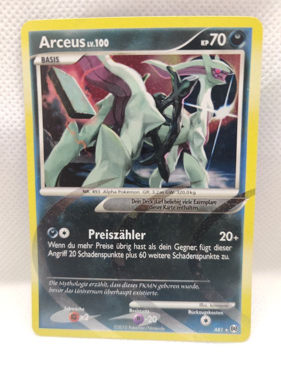 Arceus Level 100 Typ Unlicht Pokemon Karte Holo TCG AR1 | Kaufen auf Ricardo