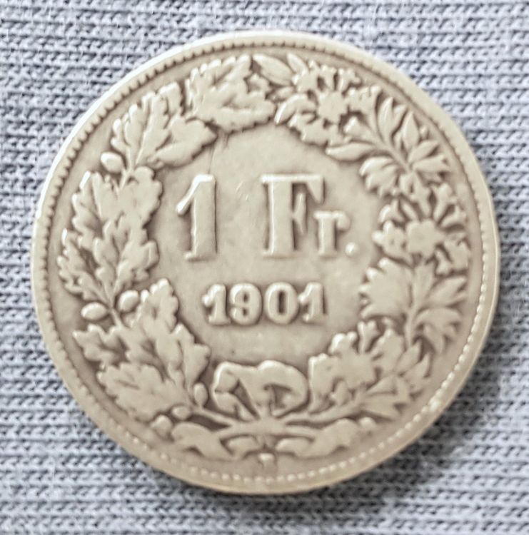 1 Franken 1901 uralte rare Silbermünze ab nur 1 Fr !!! (Gebraucht) in Camignolo für CHF 3.1 ...