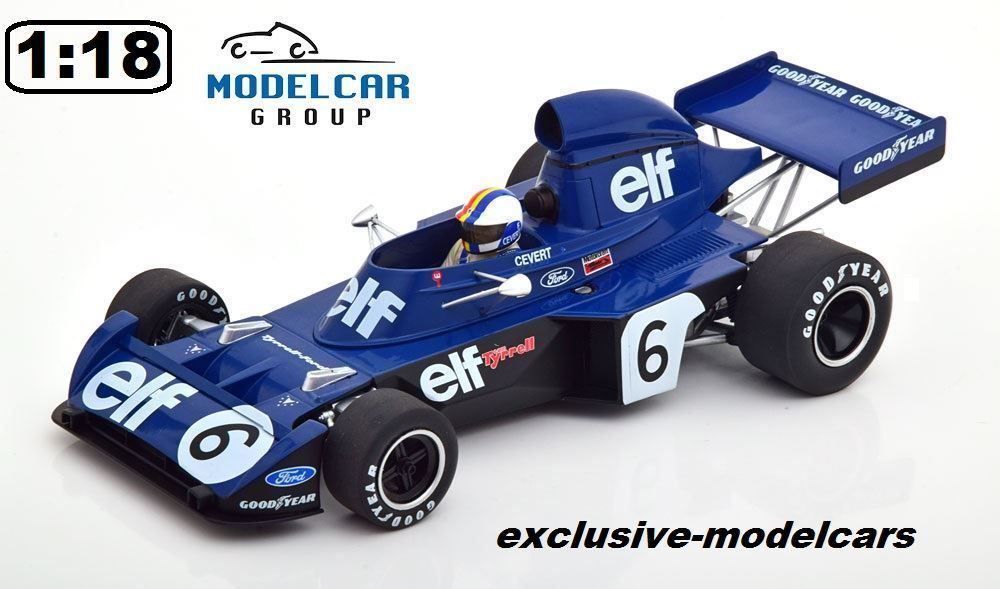 TYRRELL 006 #6 Belgien 1973 (F.Cevert) 1:18 Modelcar Group (Neu und ...