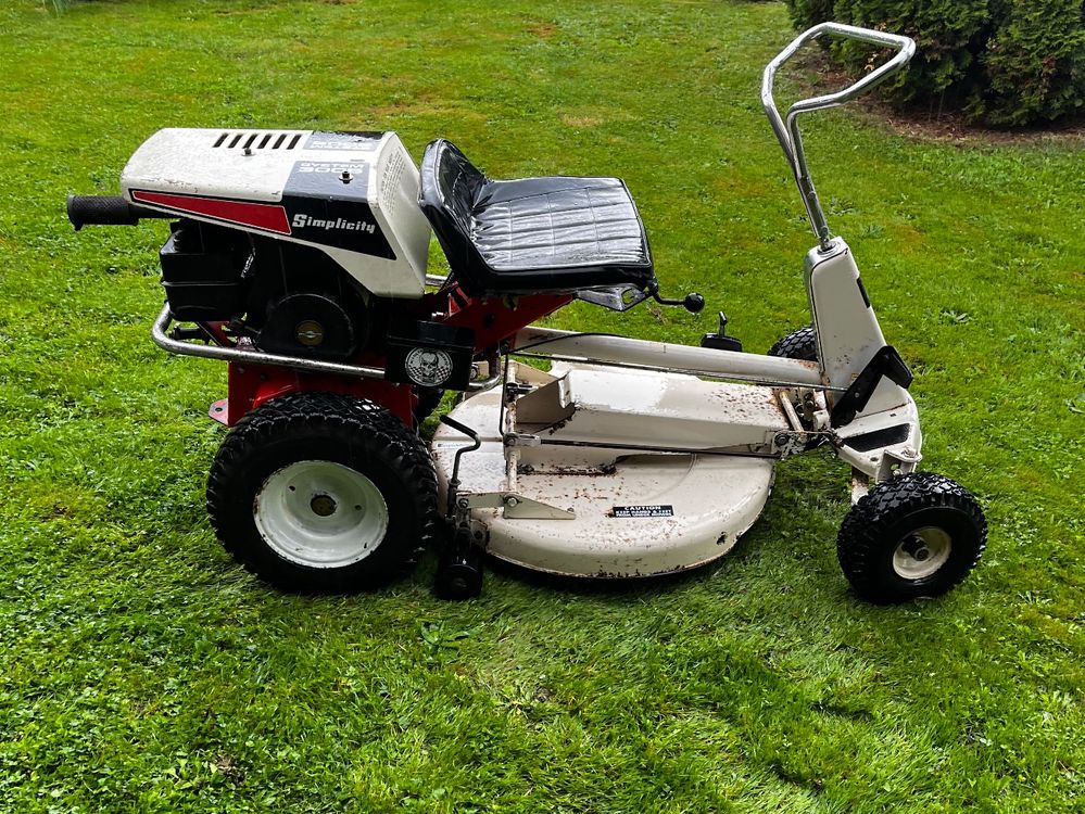 Sitzrasenmäher Simplicity System 3005 – läuft, Oldtimer (Gebraucht) in Plaffeien für CHF 250 ...