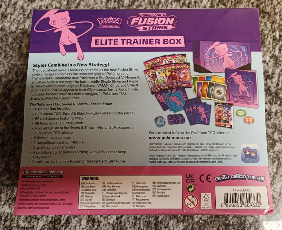 Pokemon - Fusion Strikes Elite Trainer Box (ETB) SWSH8 EN (Neu und ...