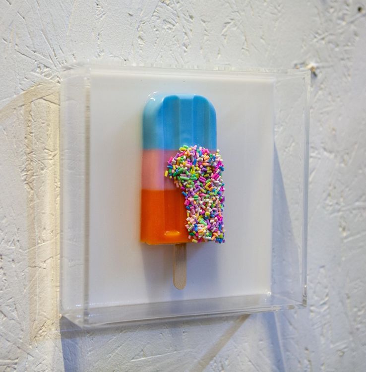 Gemälde, Pop Art, Eis am Stiel , Resinart, Unikat (Neu und ...